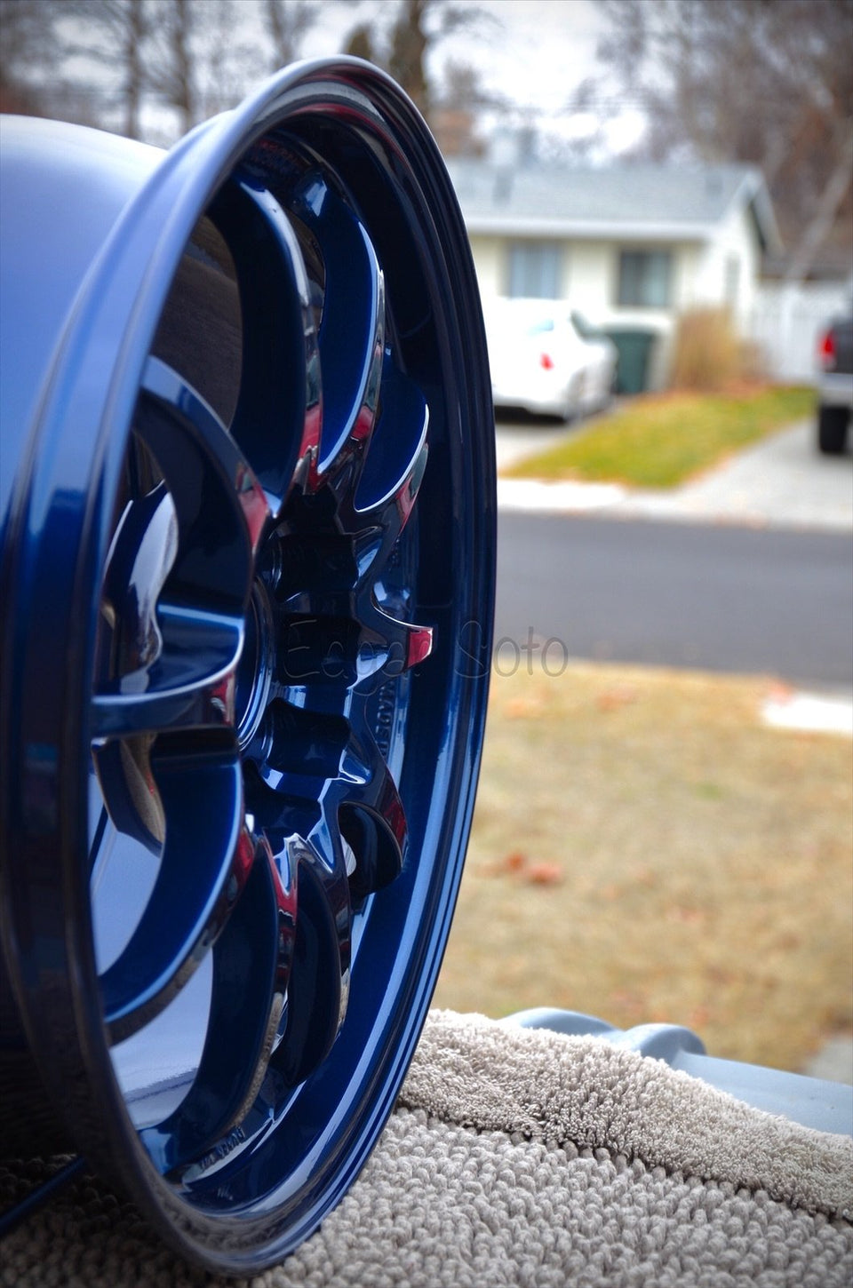 Midnight Blue Metallic Powder Coating Paint